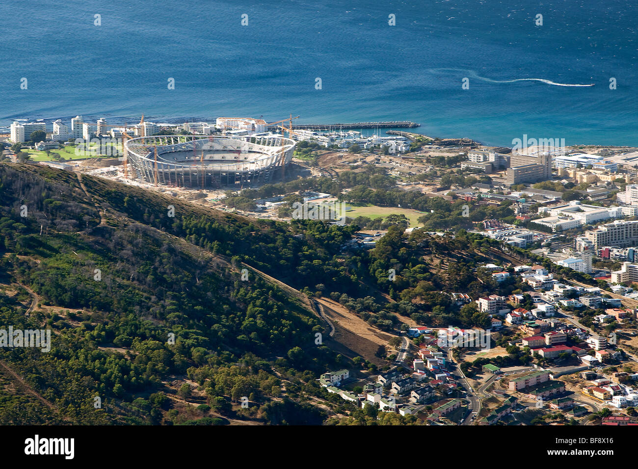 Construction of Green Point Stadium, Cape Town, South Africa, which ...