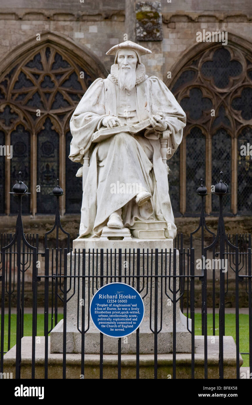 Statue on Cathedral Green, Exeter Stock Photo - Alamy