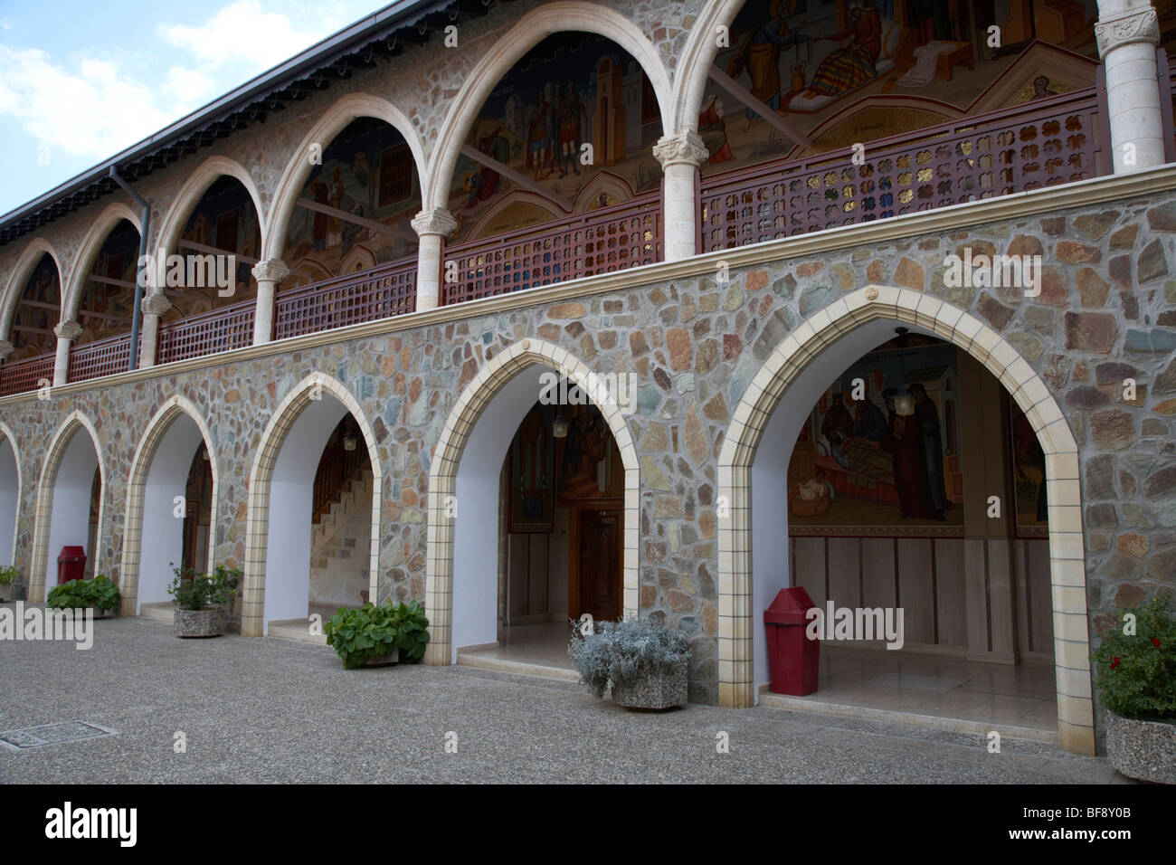 cloister covered walkway in the Holy Royal and Stavropegiac Monastery ...