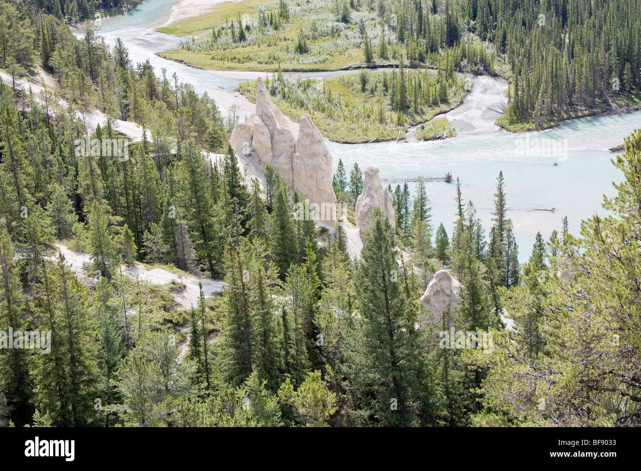 The Hoodoos in August in Banff National Park Canada Stock Photo - Alamy