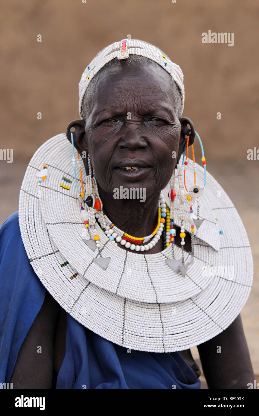 Masai woman wearing traditional hi-res stock photography and images - Alamy