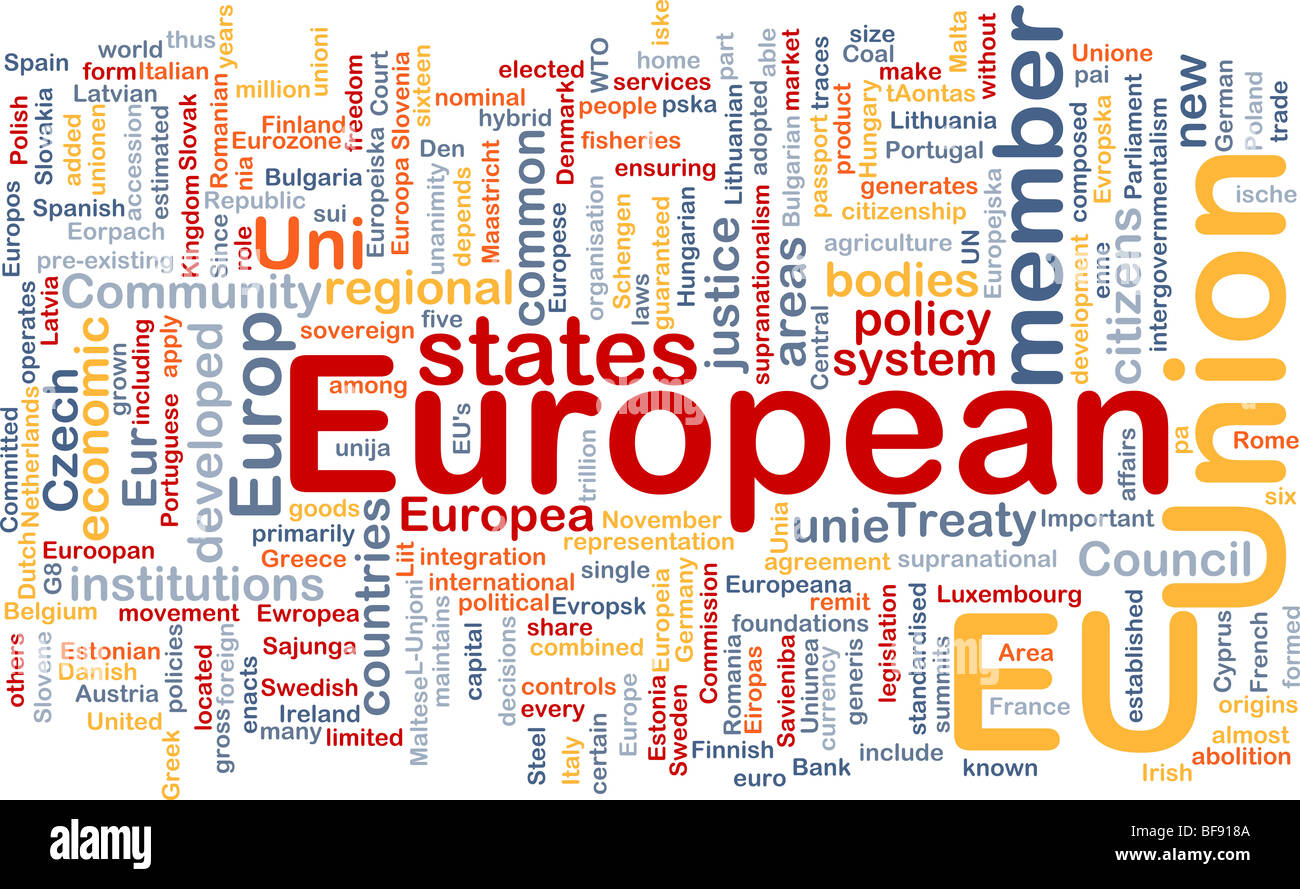 Word cloud concept illustration of EU European Union Stock Photo - Alamy