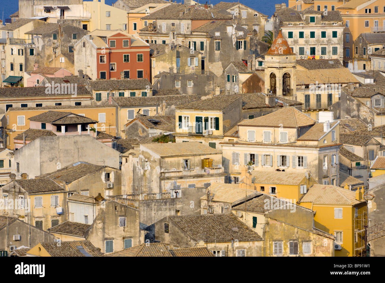 Traditional old buildings in Corfu town Stock Photo - Alamy
