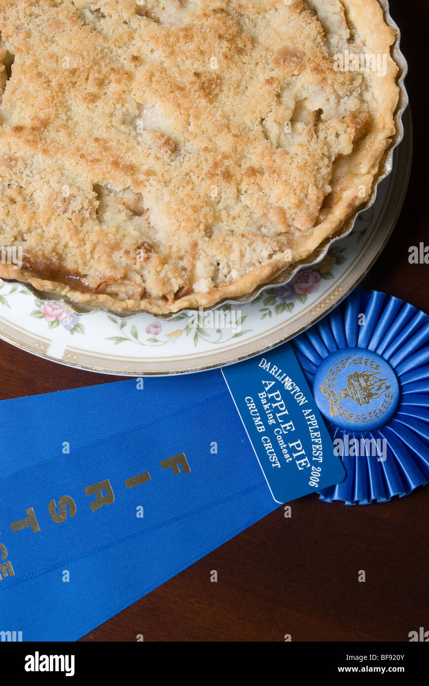 Winning apple pie from Darlington Maryland Apple Festival Stock Photo ...