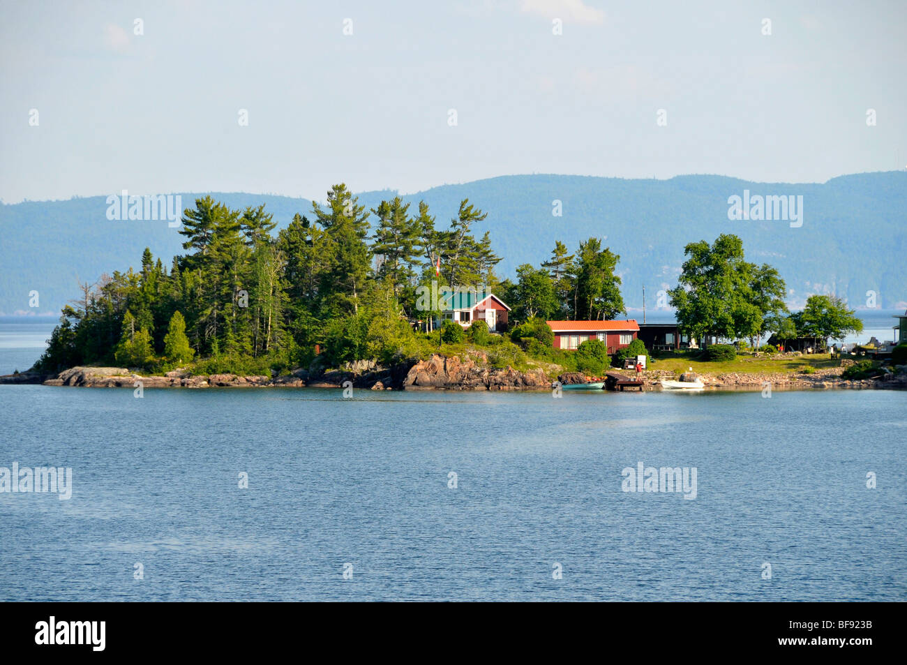 Island off of Lake Superior Provincial Park between Sault Ste. Marie ...