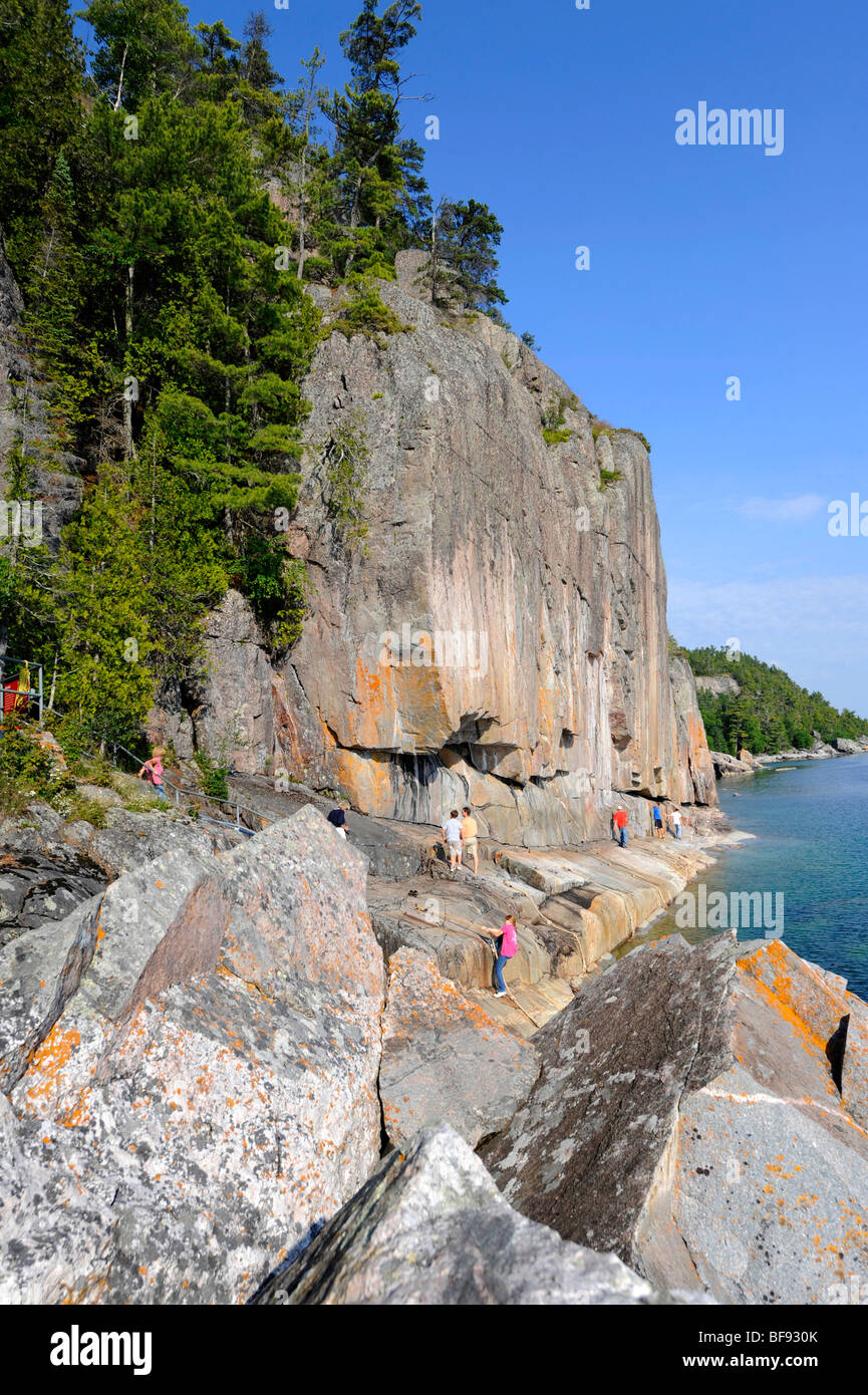 Agawa rock pictographs hi-res stock photography and images - Alamy