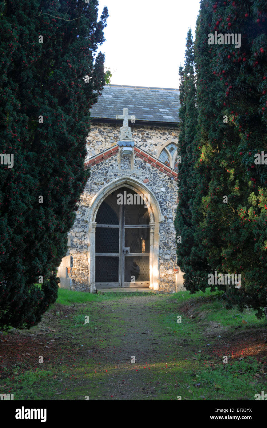 South porch of the Church of Saint Swithin at Ashmanhaugh, Norfolk ...