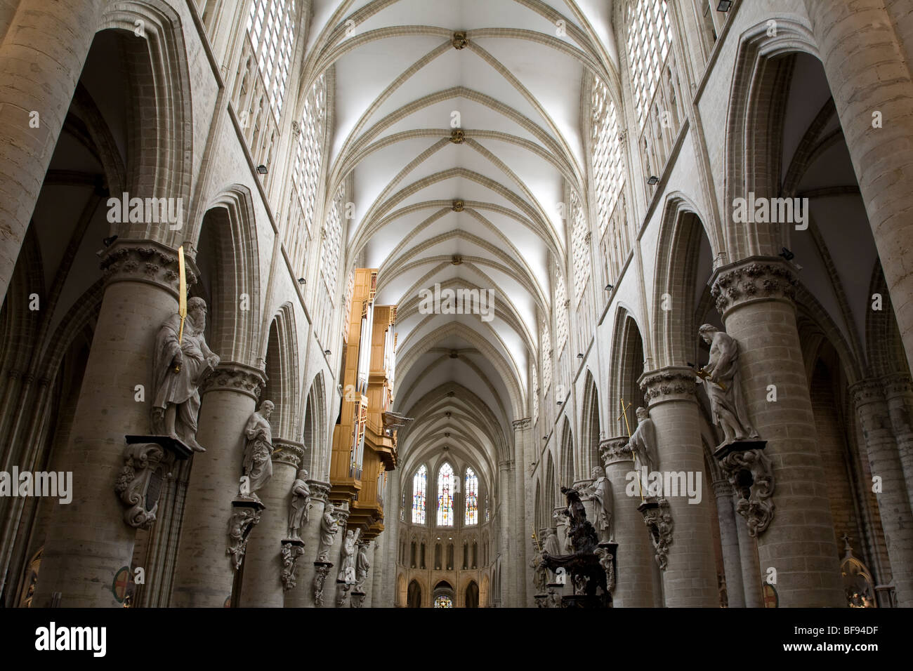 Brussels Cathedral, Belgium Stock Photo - Alamy