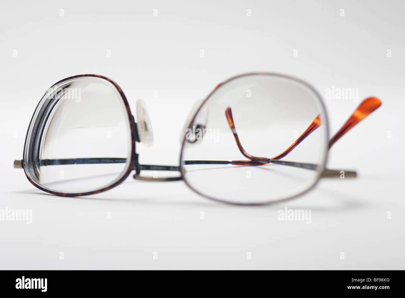 Close up of eyeglasses on white seamless background Stock Photo - Alamy