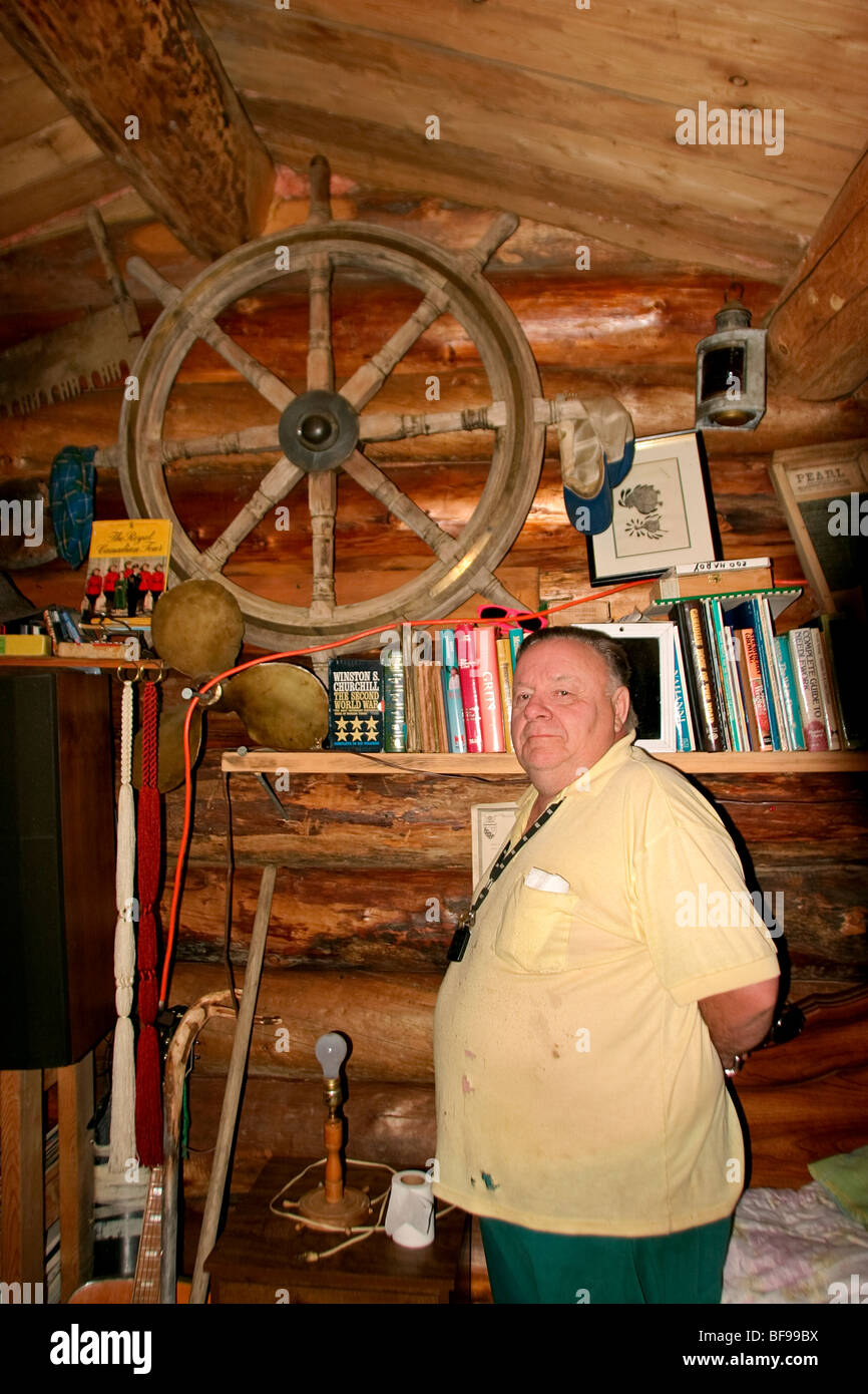 Rod Hardy with some of his preserved antiques including an old ...