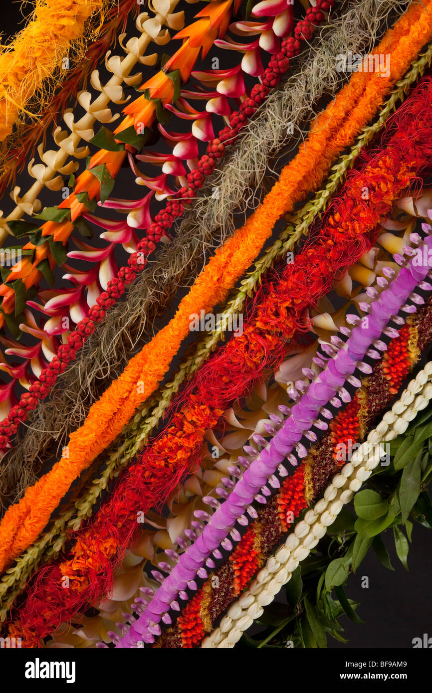 Flower leis, Hawaii Stock Photo - Alamy