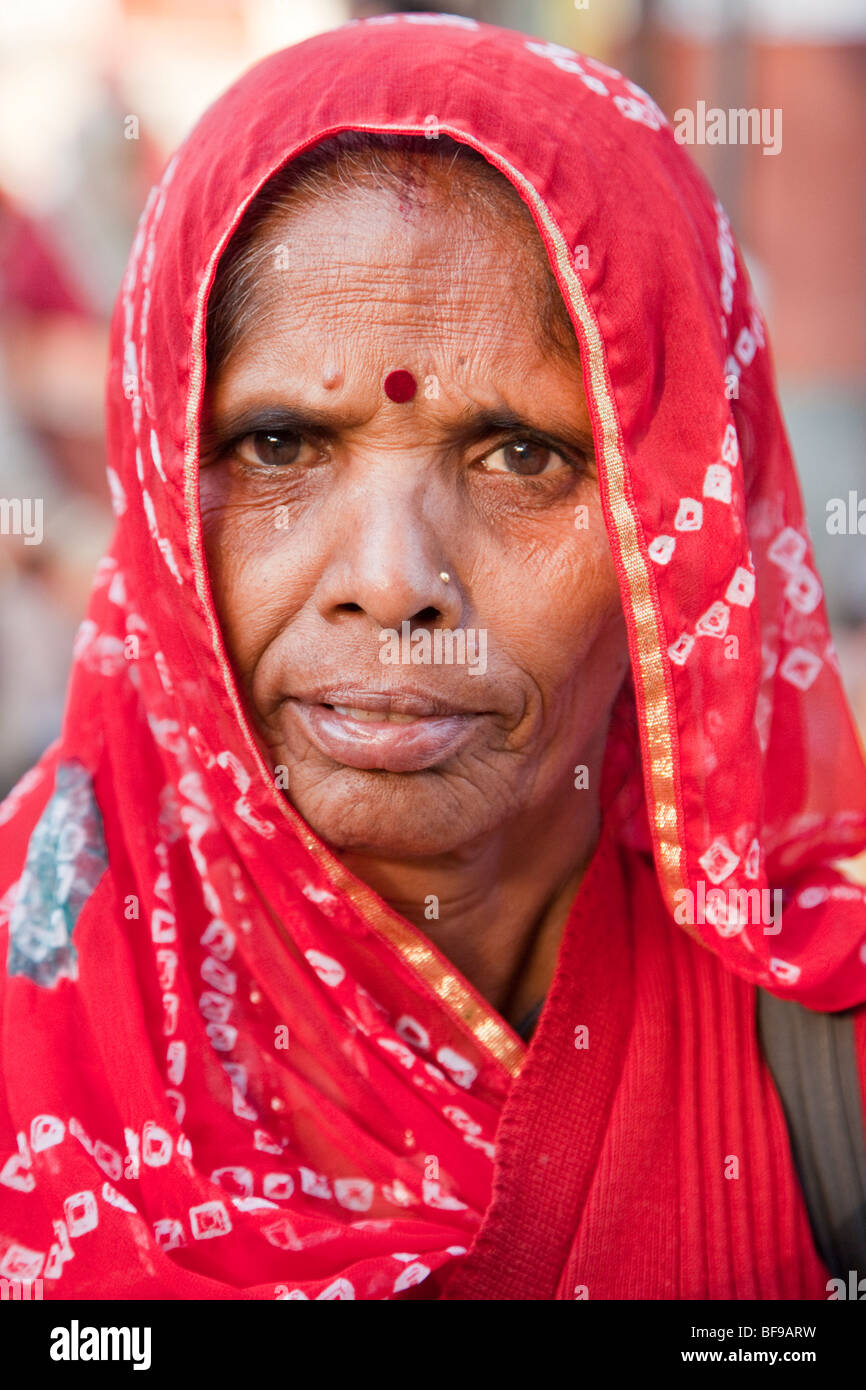 Hindu Rajput woman in Pushkar in Rajasthan India Stock Photo - Alamy