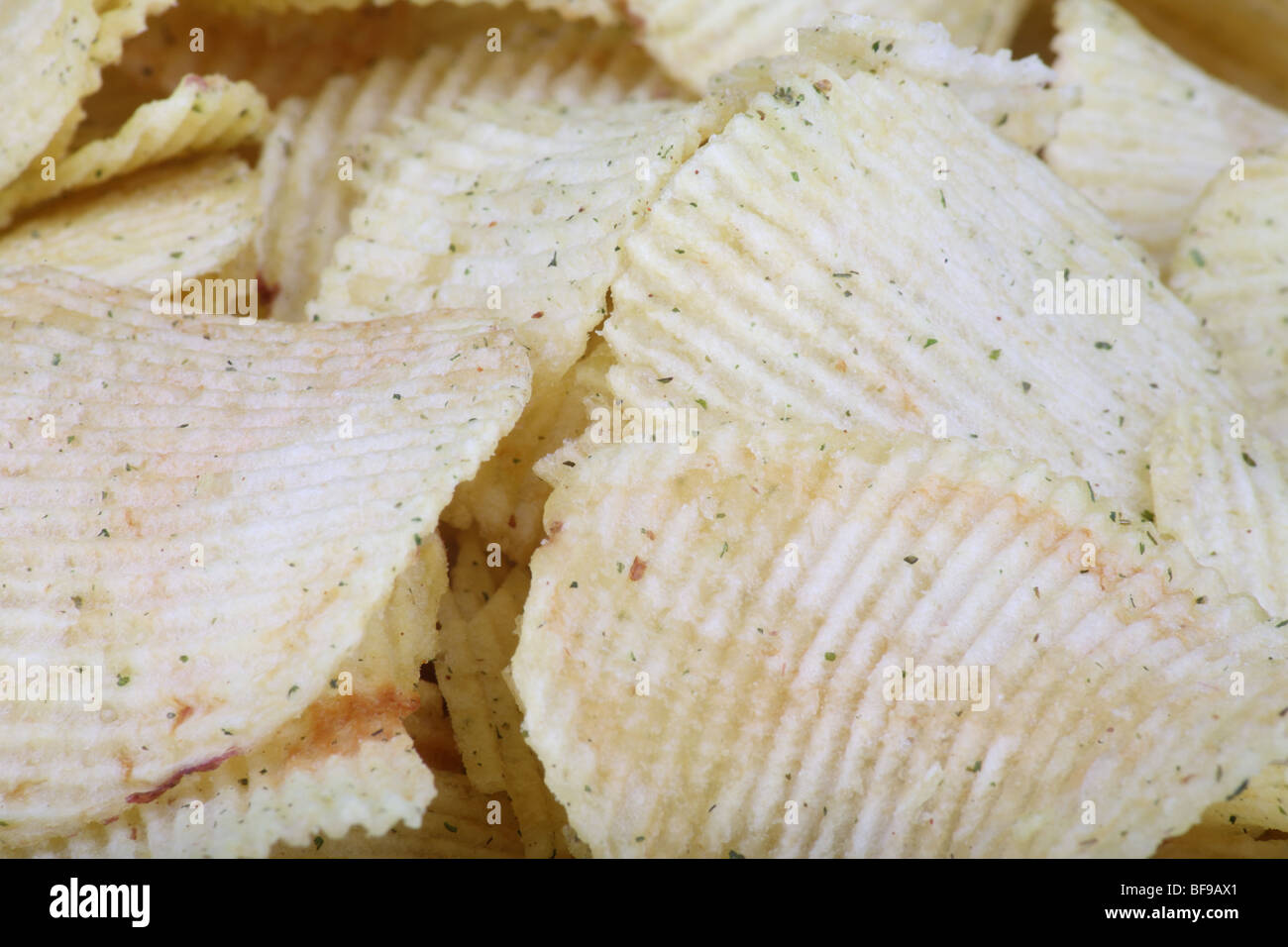 potato chips horizontal flat texture Stock Photo - Alamy