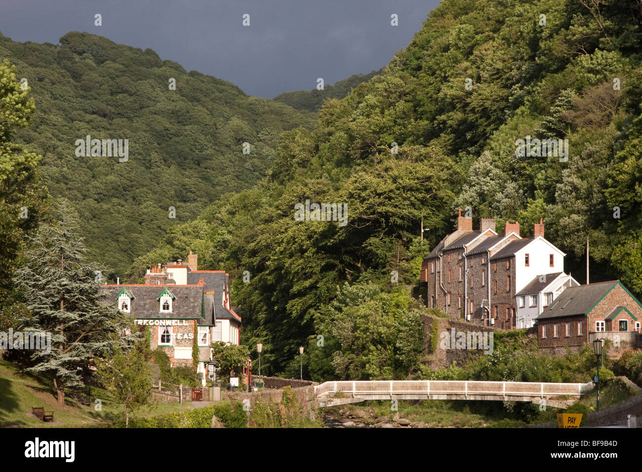 Looking towards Watersmeet, Lynmouth, Devon, England UK Stock Photo - Alamy