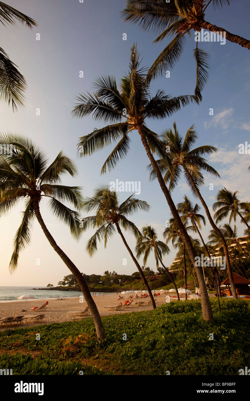 Mauna Kea Beach, Kaunaoa Bay, Kohala Coast, Island of Hawaii Stock ...