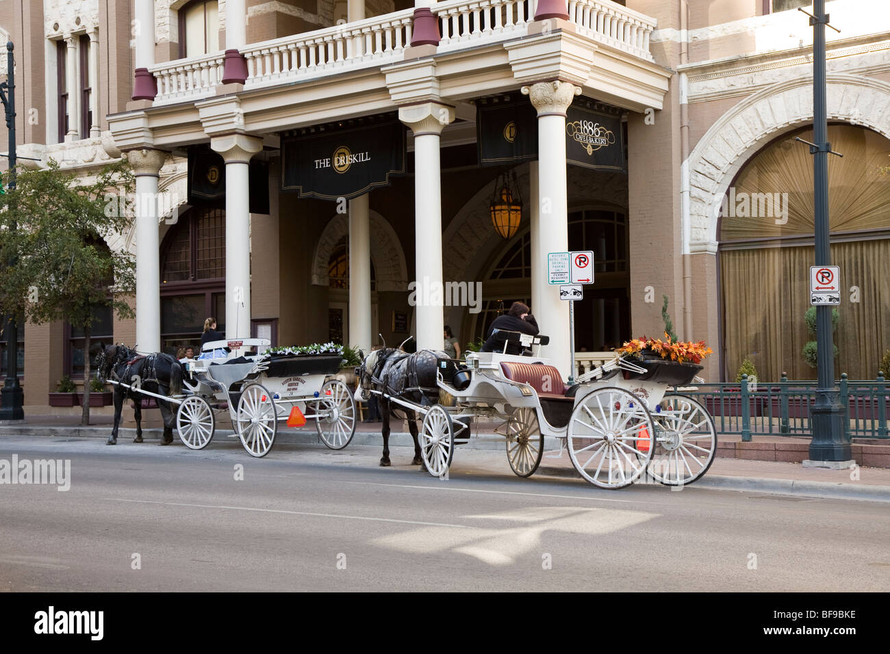 Carriage tours originate at the 1886 Driskill Hotel in downtown Austin ...