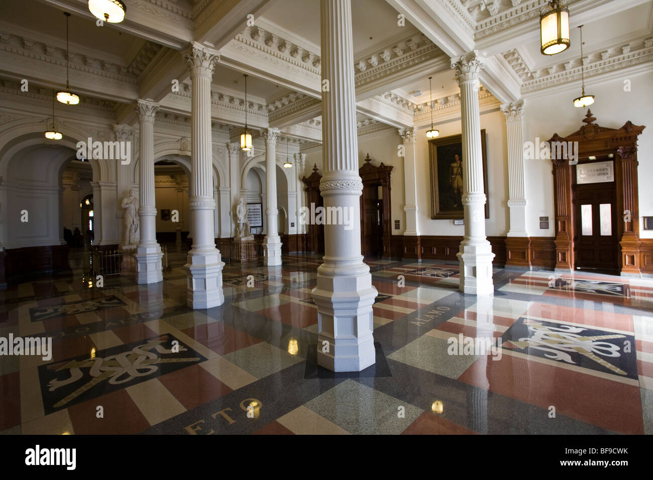 The elegant entrance to the Capitol Rotunda at the 1888 Texas State ...