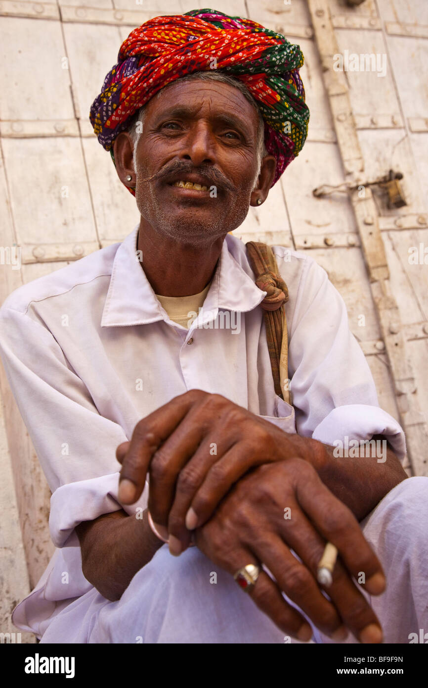 Rajput man at the Pushkar Mela in Pushkar in Rajasthan India Stock ...