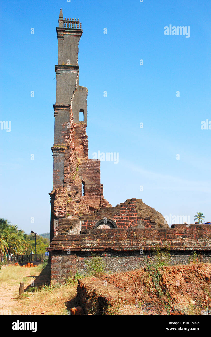Ruins of St. Augustine's Tower, Old Goa , Goa India Stock Photo - Alamy