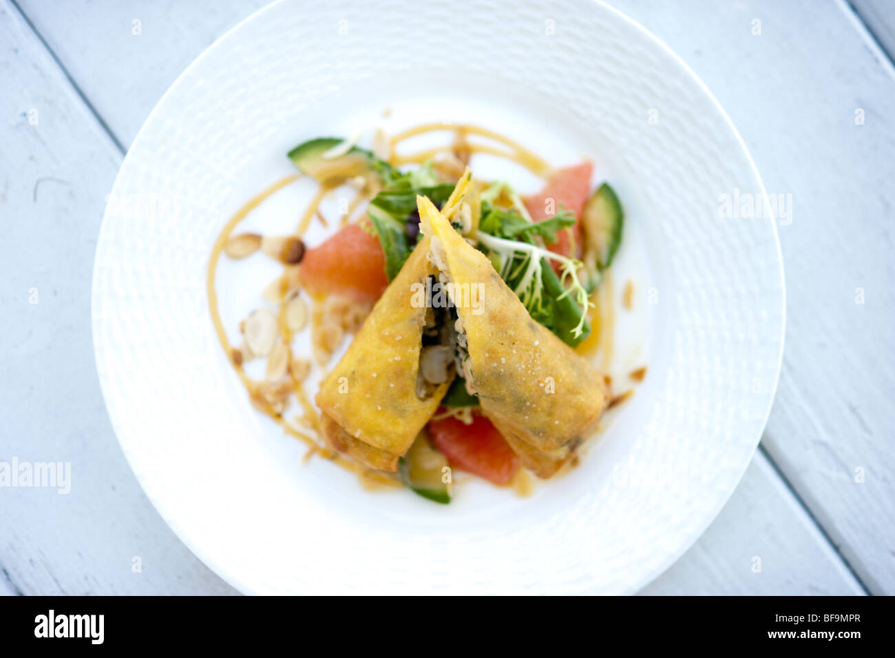 Crab spring rolls Stock Photo - Alamy