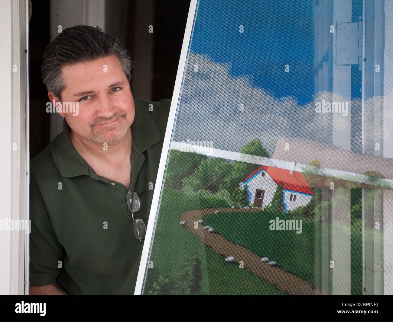 Baltimore Screen painting John Octavec Stock Photo - Alamy