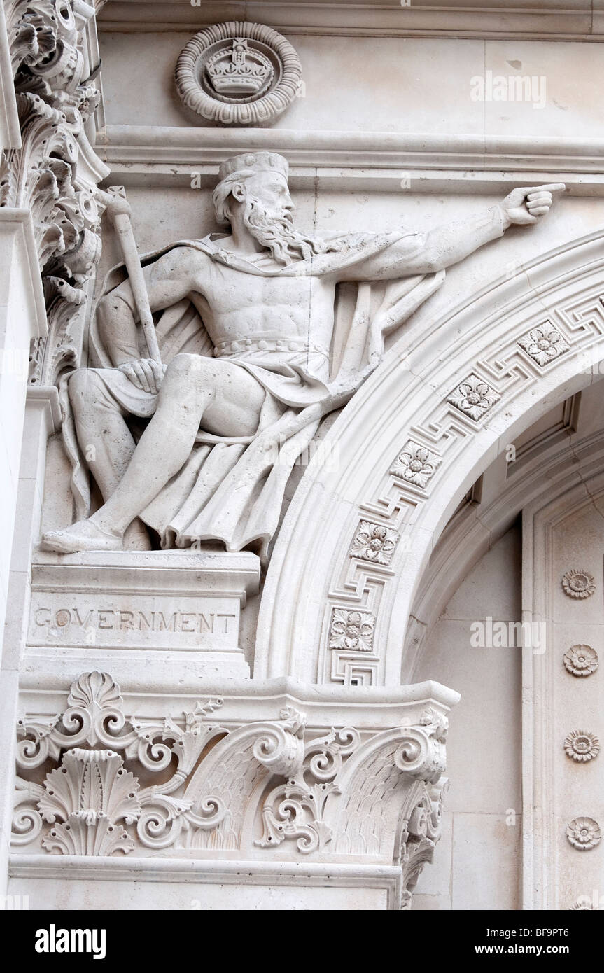 Sculpture representing government on exterior of Foreign and ...