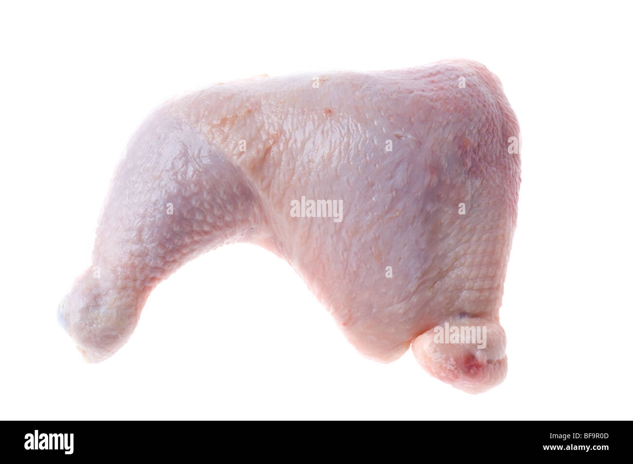 object on white - raw chicken leg Stock Photo - Alamy