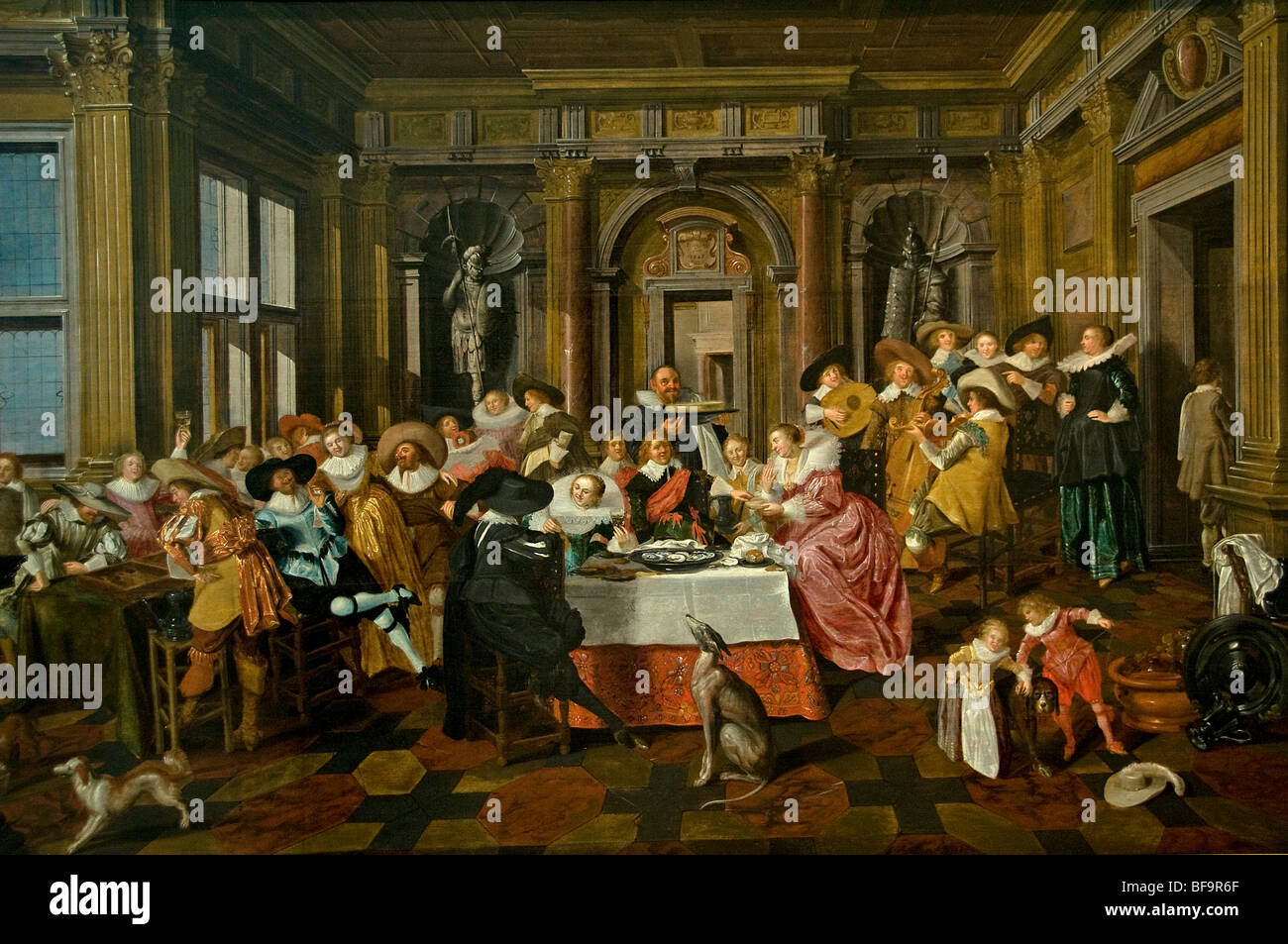 Dirck Hals and Dirck van Delen party in Interior 1628 Museum ...