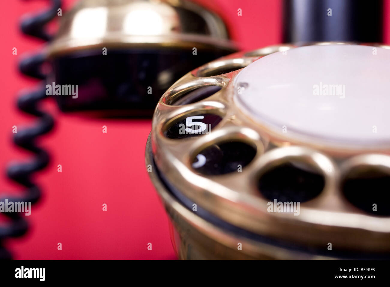 1910-1920 Candlestick telephone, in a home, with Number five ...