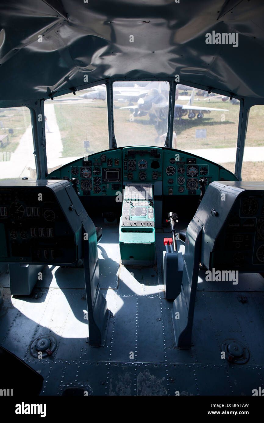 Cockpit of the cargo helicopter Mi-26 (Halo Heavy Transport Helicopter ...