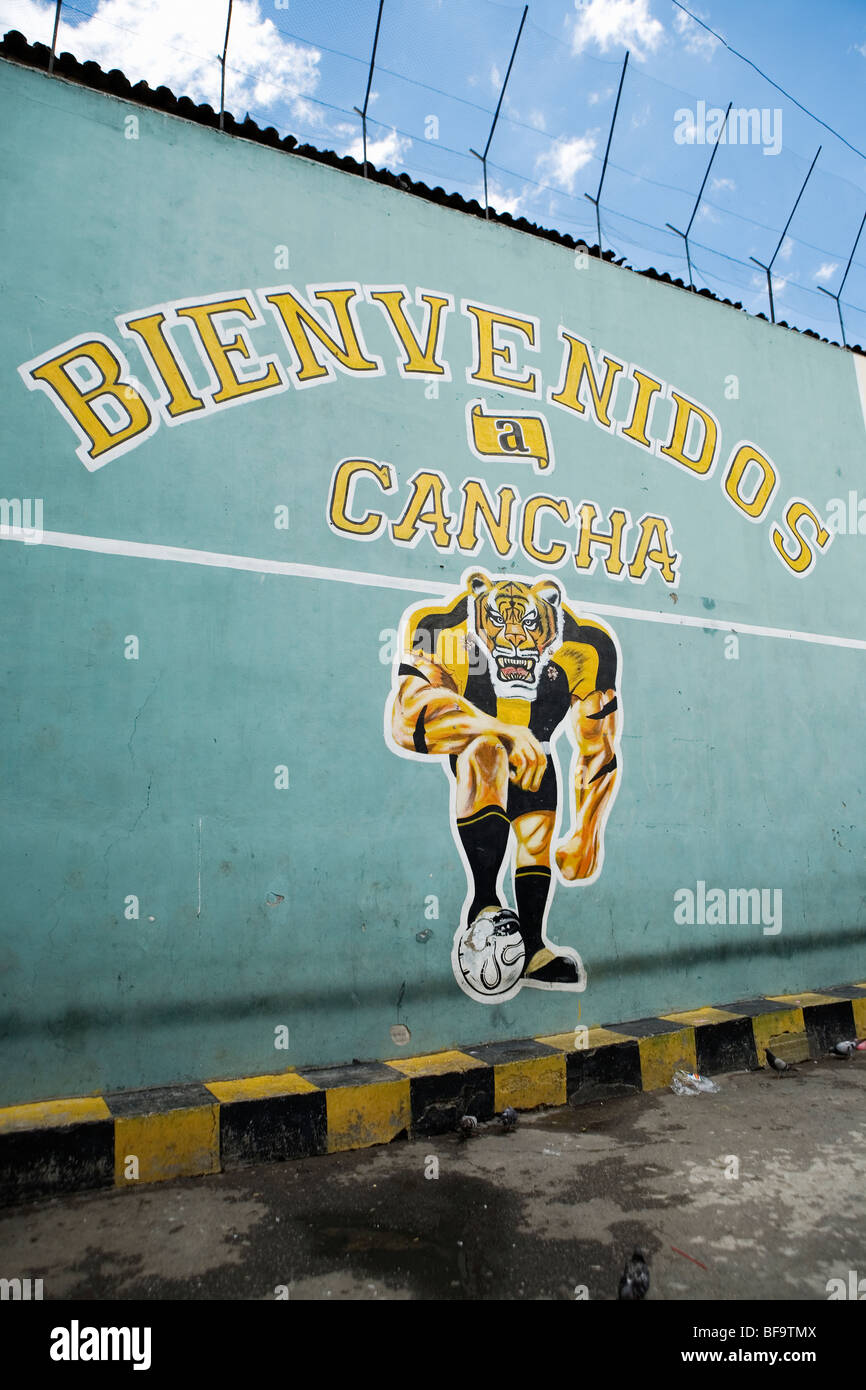 A wall painting in San Pedro prison, la Paz, Bolivia Stock Photo - Alamy