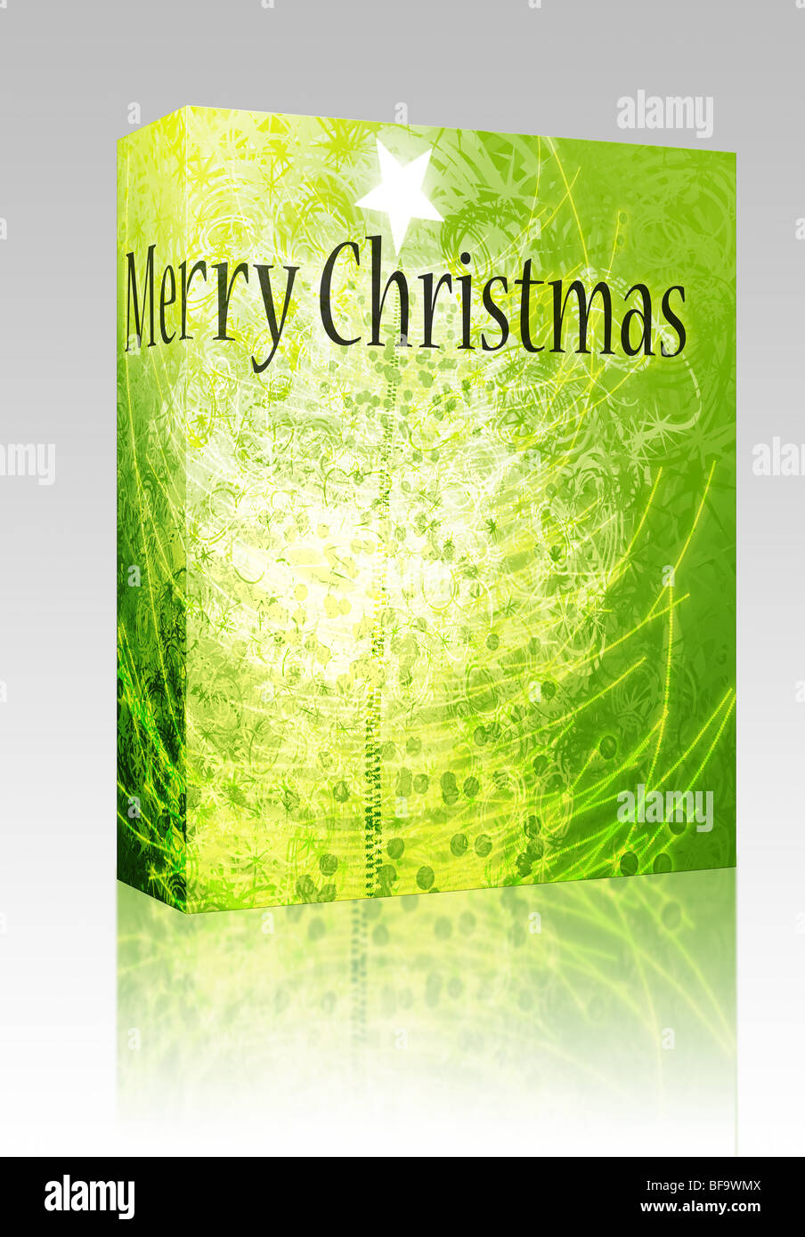 Software package box Merry christmas happy holidays greeting card ...