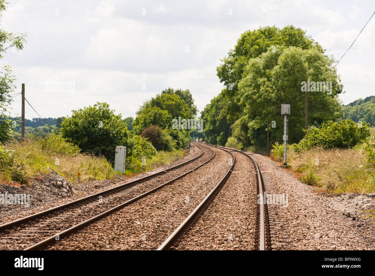 Railway lines in Dorking Surrey Stock Photo - Alamy
