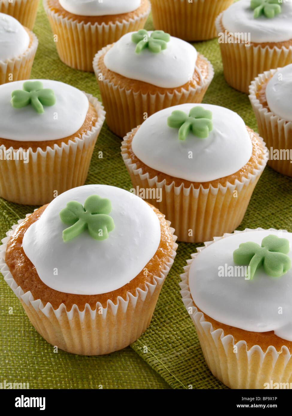 Irish shamrock cupcakes Stock Photo - Alamy
