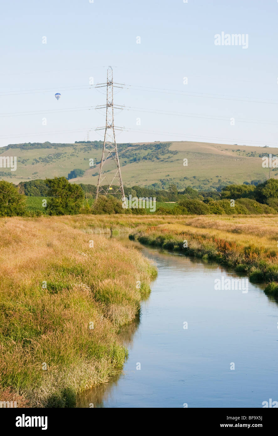 River Adur along Downs Link Cycle path in Sussex Stock Photo - Alamy