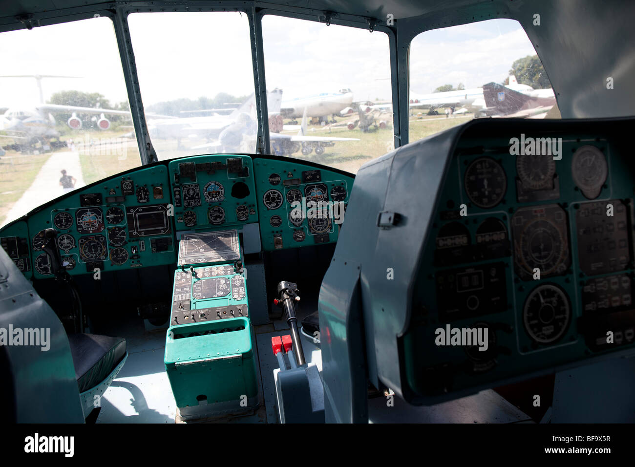 Cockpit of the cargo helicopter Mi-26 (Halo Heavy Transport Helicopter ...