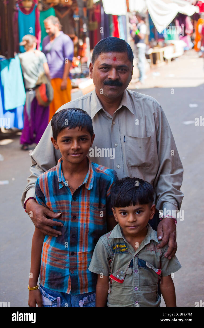 Indian father with sons hi-res stock photography and images - Alamy