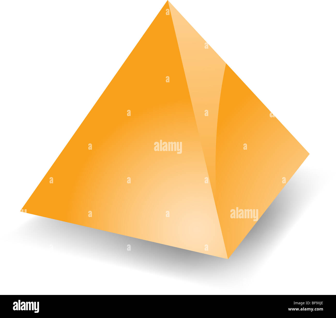 Blank empty 3d glossy pyramid shape illustration Stock Photo - Alamy