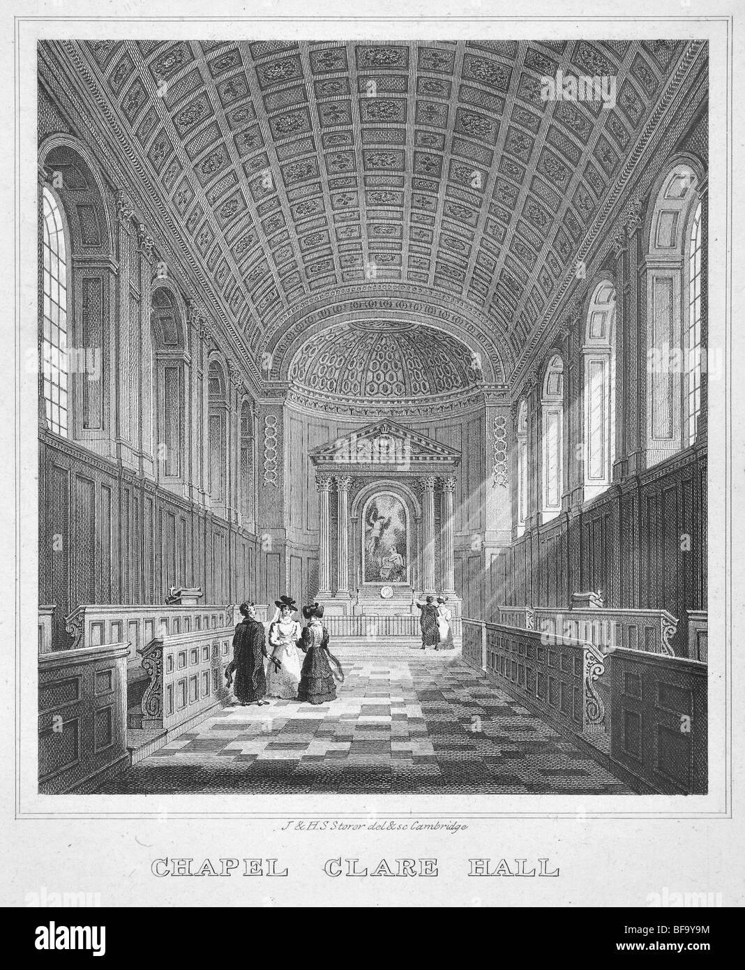 Clare Hall (Clare College), Cambridge – interior of the Chapel Stock ...