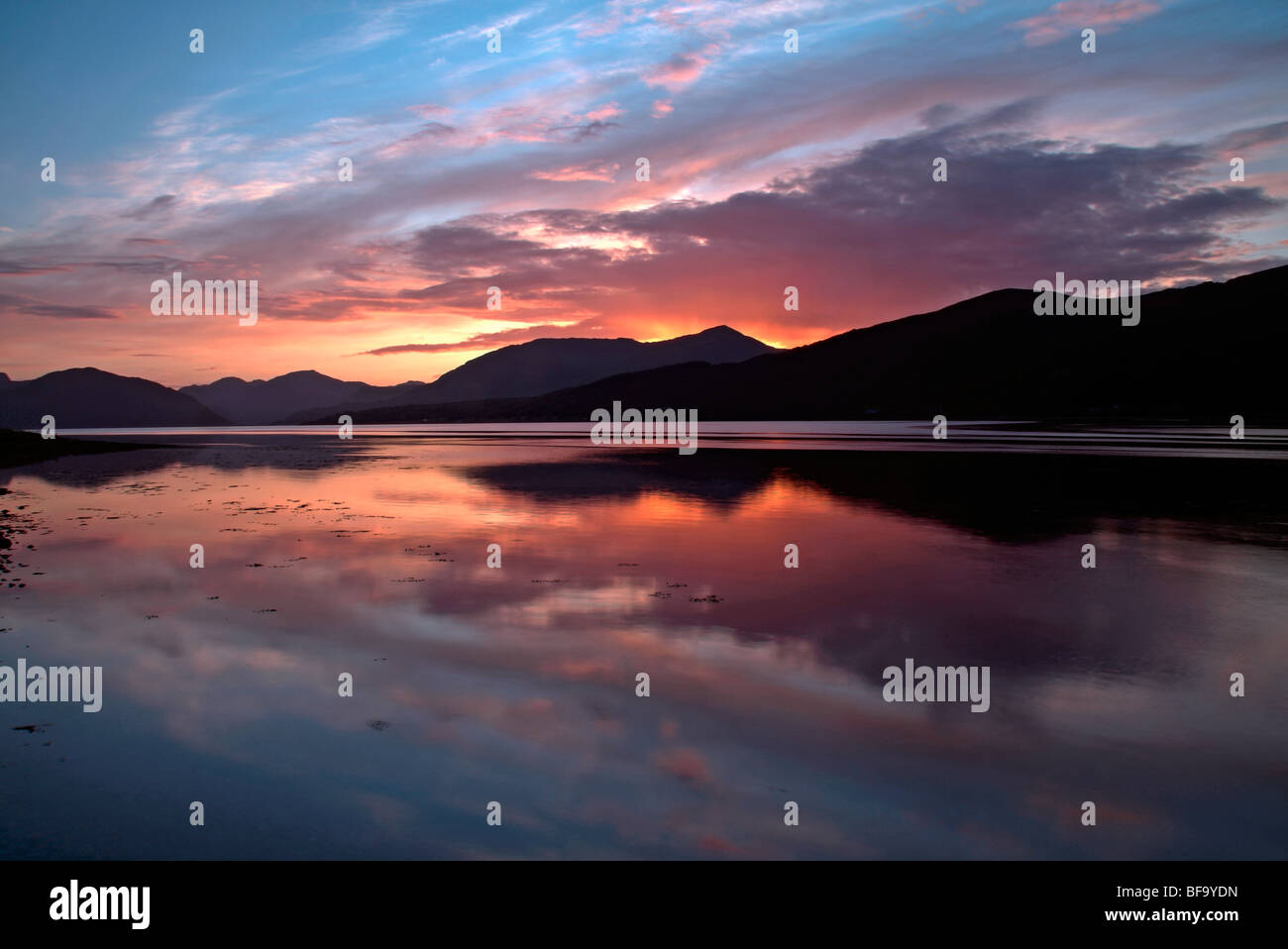 Loch at sunset hi-res stock photography and images - Alamy