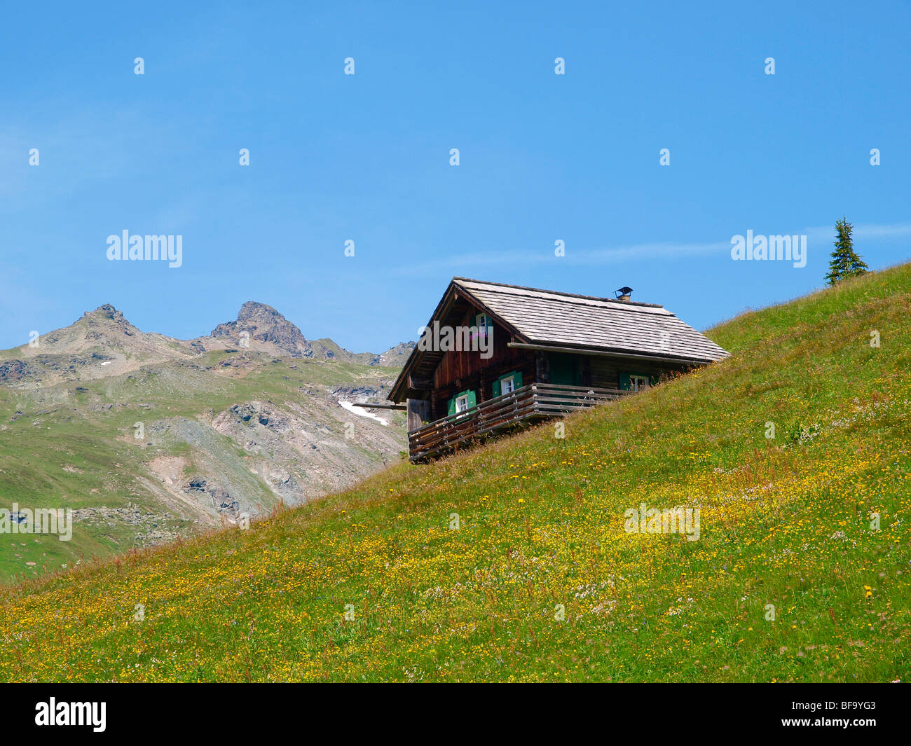 Grossglockner area, high alpine road, chalet, Austria Stock Photo - Alamy