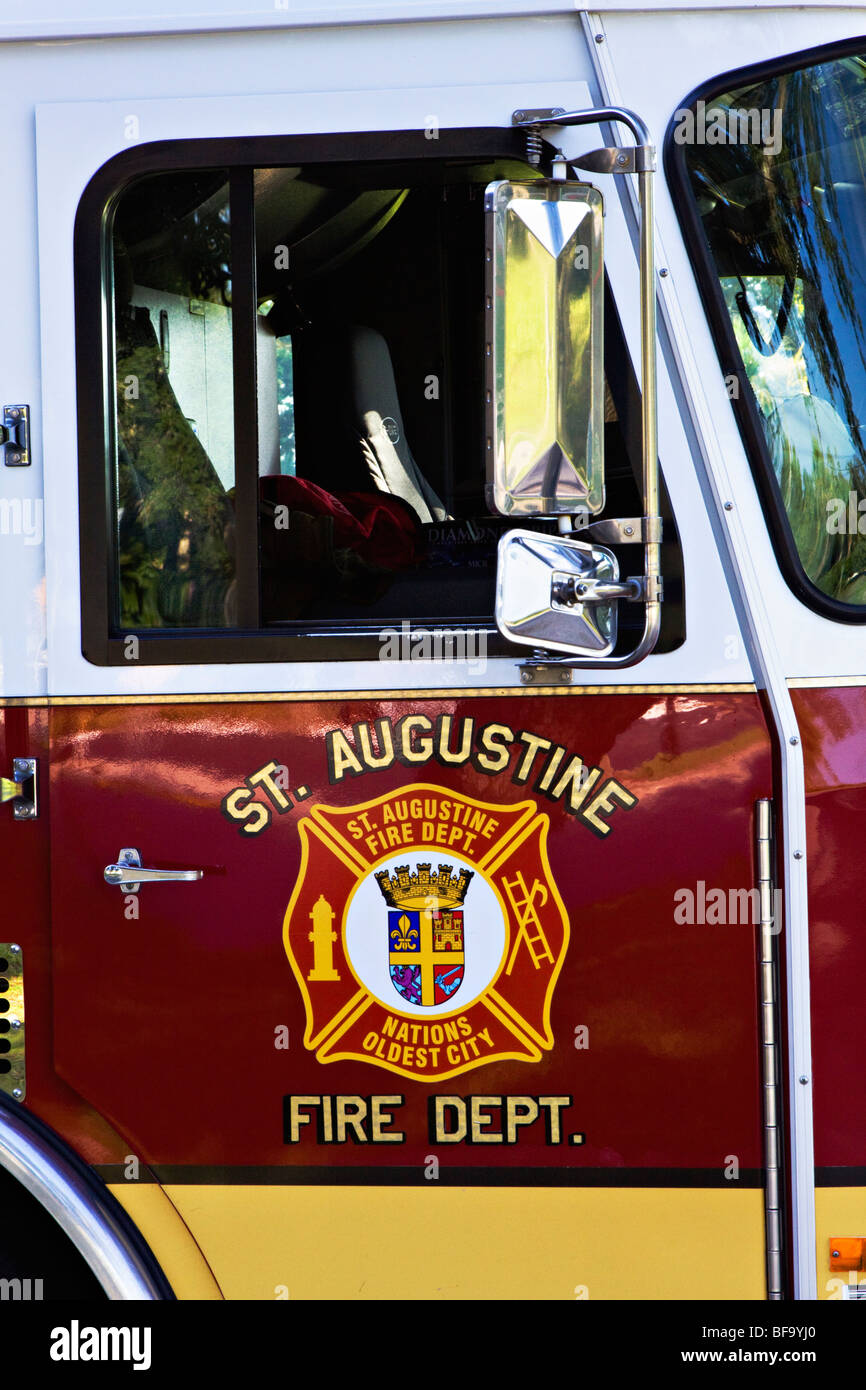 Fire truck at the station in St. Augustine florida Stock Photo - Alamy