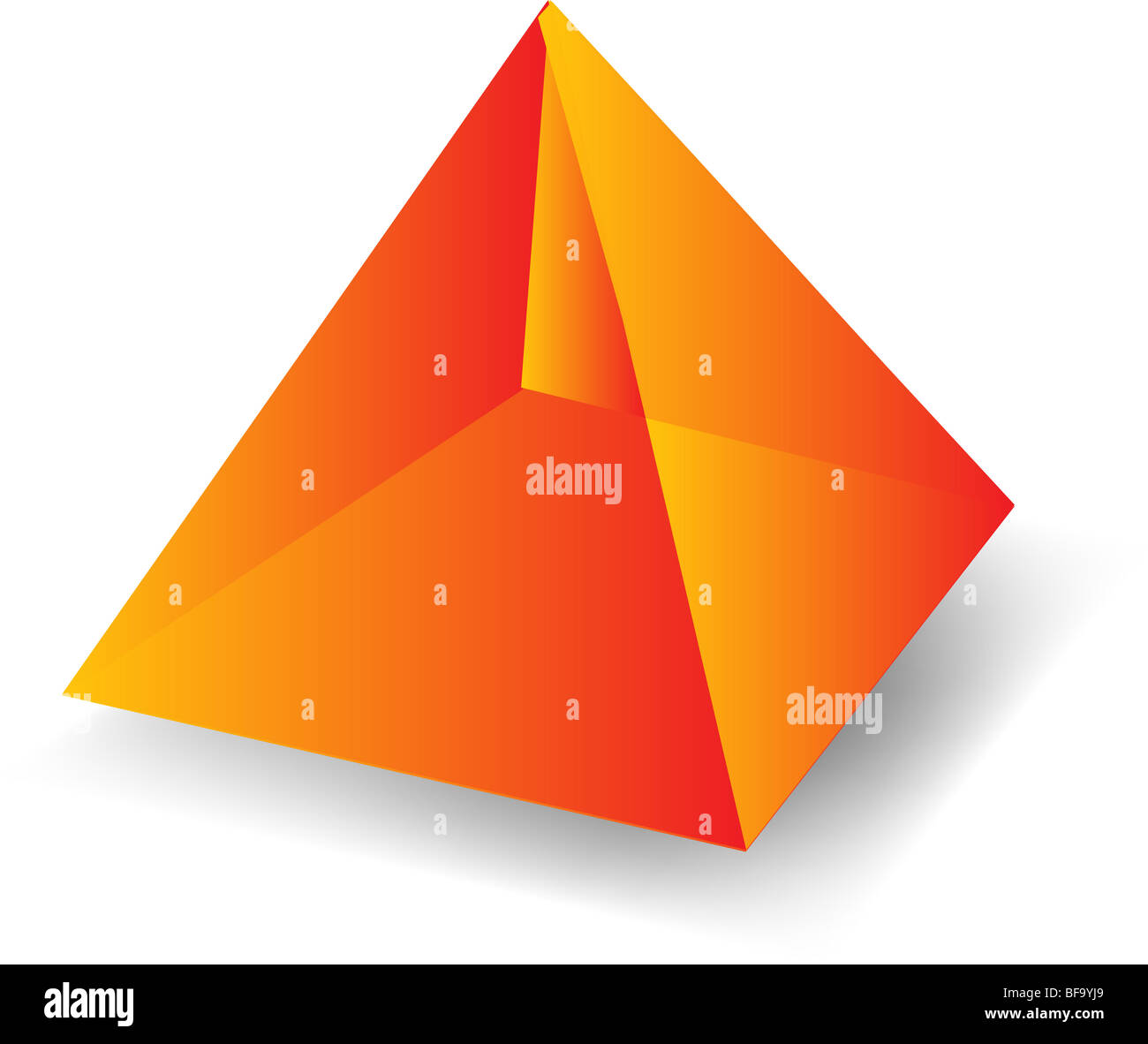 Blank empty 3d translucent pyramid hi-res stock photography and images ...