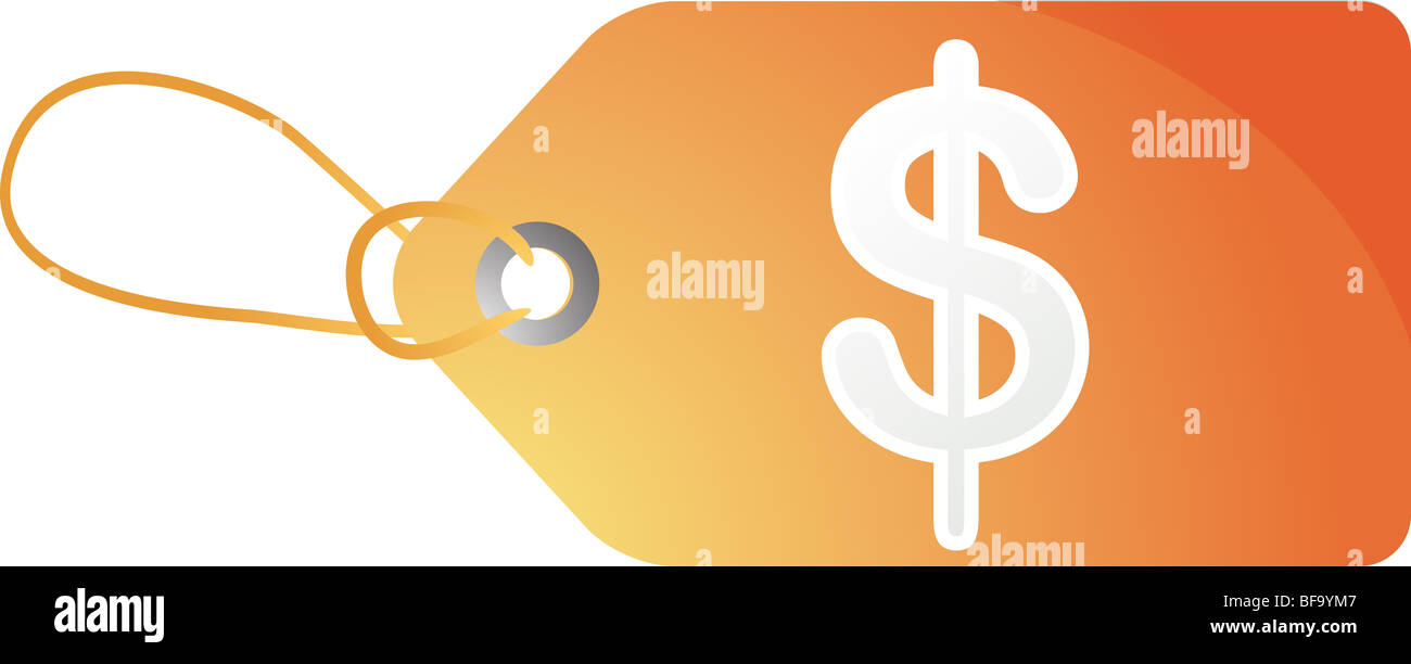 Sales tag label illustration with dollar symbol Stock Photo - Alamy