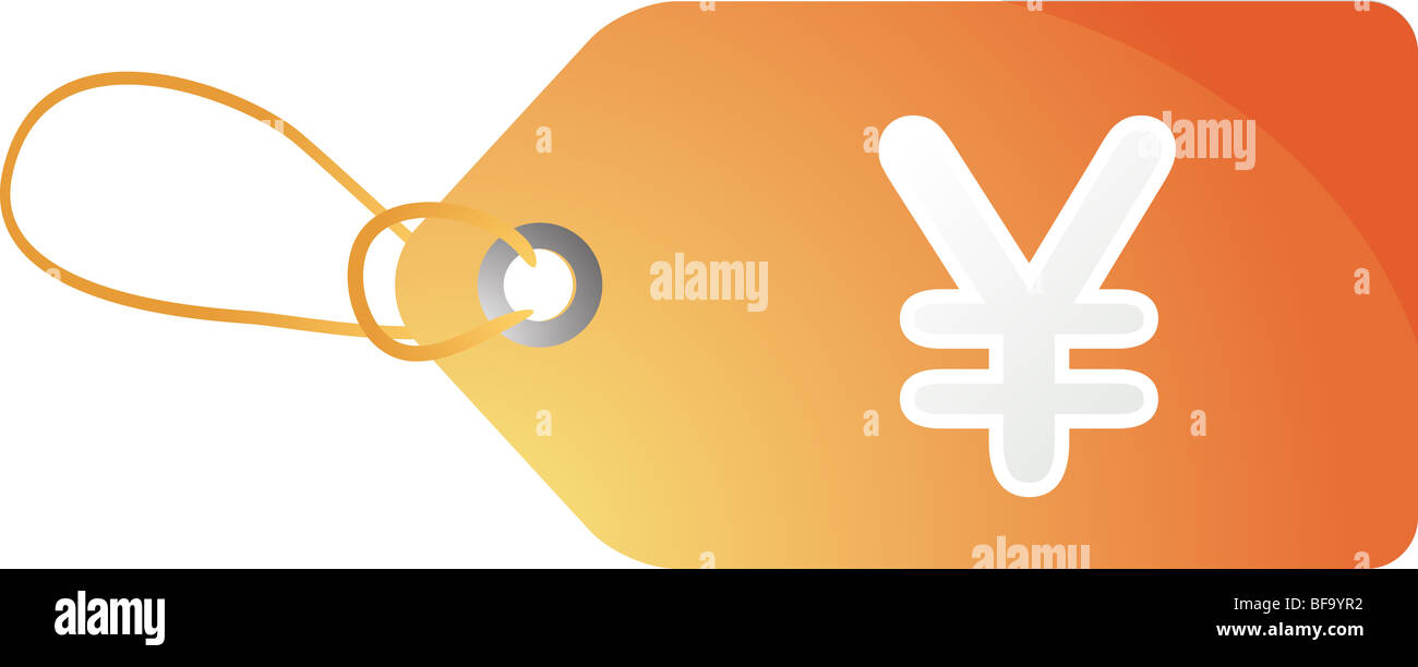 Sales tag label illustration with Yen symbol Stock Photo - Alamy