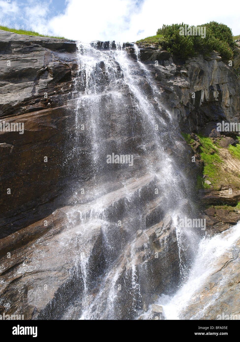 Grossglockner area, high alpine road, waterfall, Austria Stock Photo ...