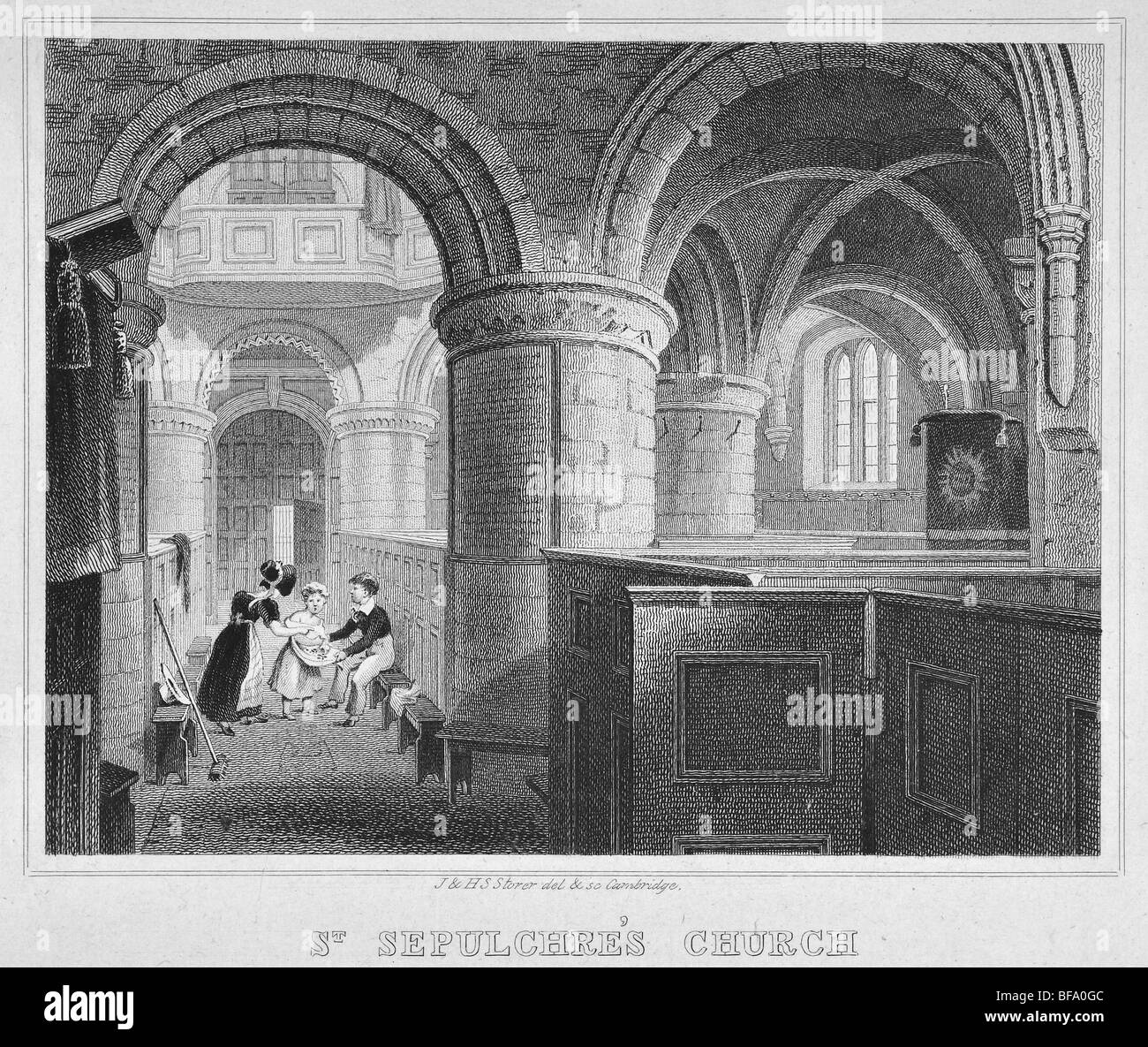 St Sepulchre’s Church (Round Church), Cambridge – Interior Stock Photo ...