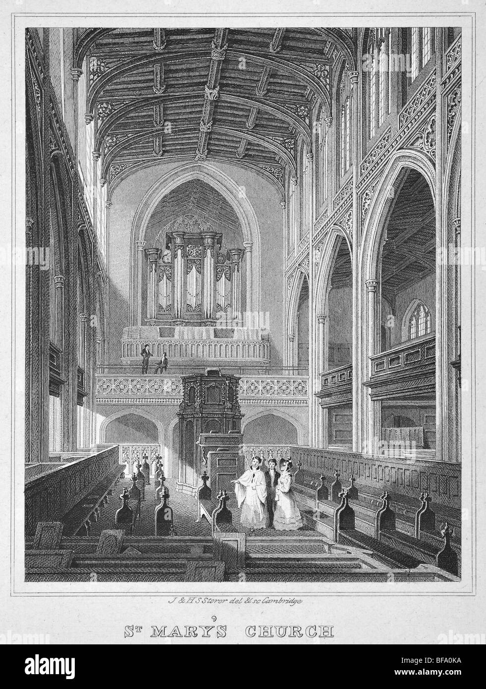 Cambridge, Great St Mary’s Church - Interior Stock Photo - Alamy