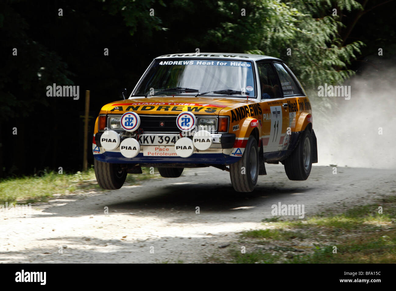 Talbot Sunbeam Lotus Driven By Russell Brookes over the jump on the ...