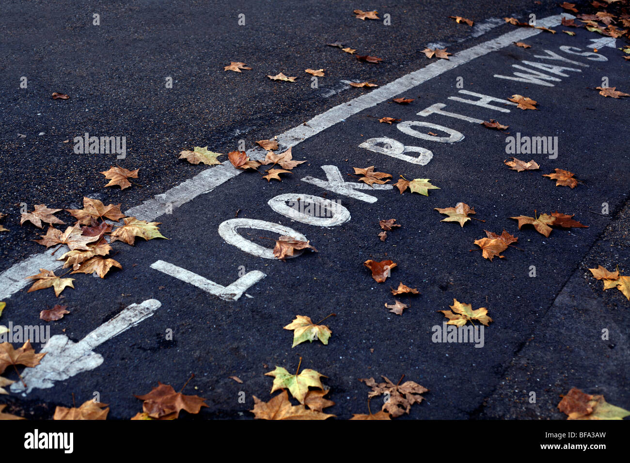 Look both ways sign hi-res stock photography and images - Alamy